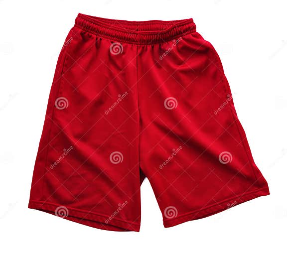 Red Athletic Shorts stock photo. Image of short, garment - 12580918
