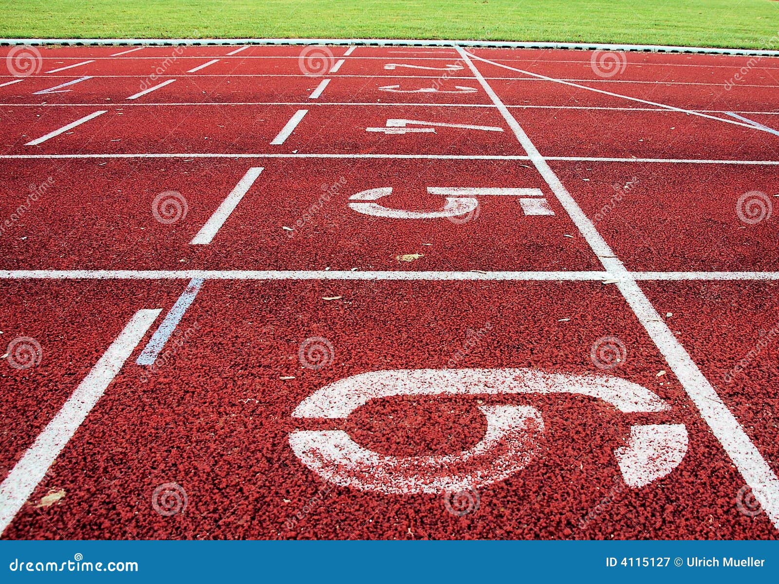 Red athletic track stock image. Image of sports, practice - 4115127