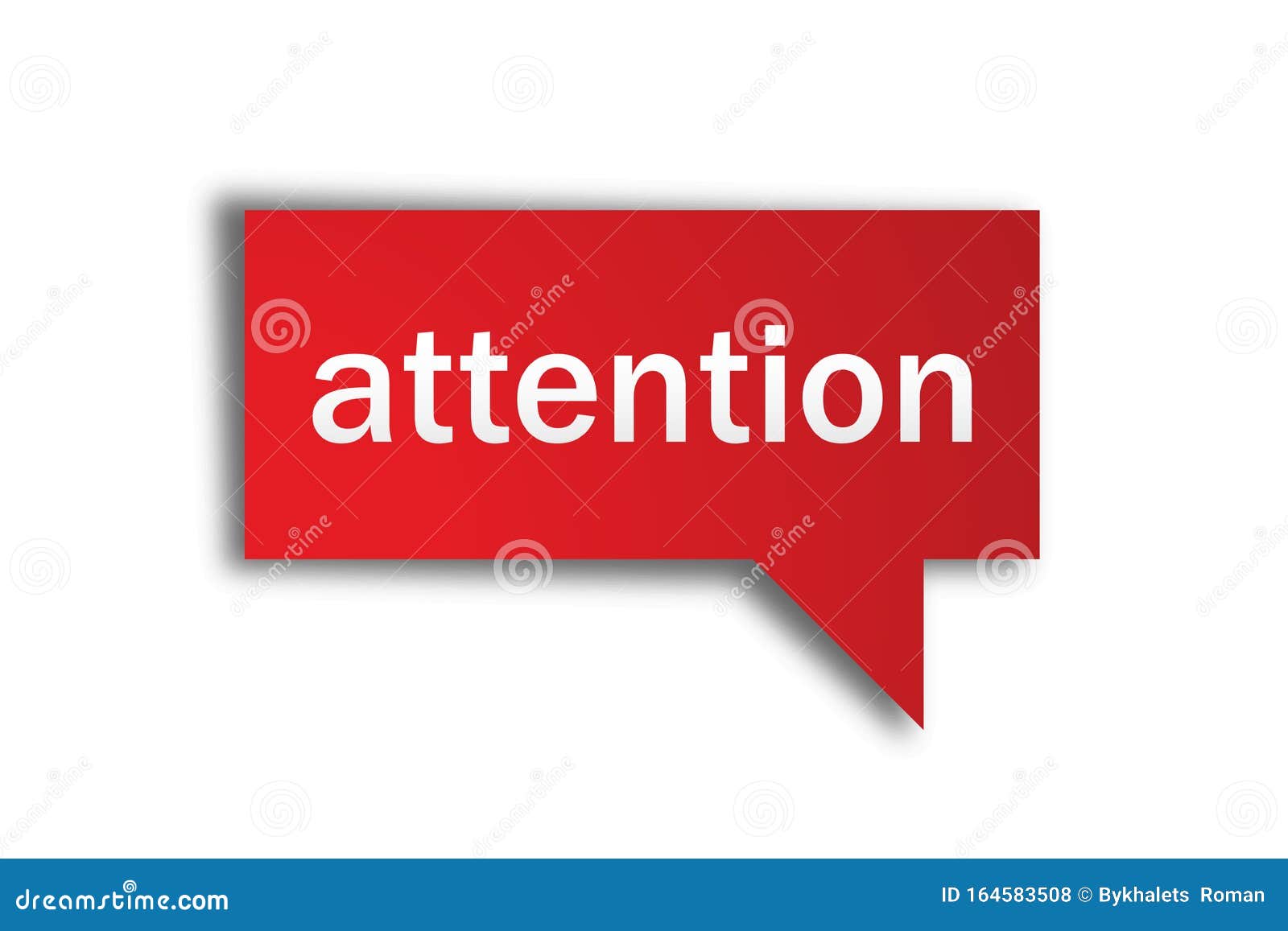 Red Attention Banner. Warning Alert Stock Illustration - Illustration ...