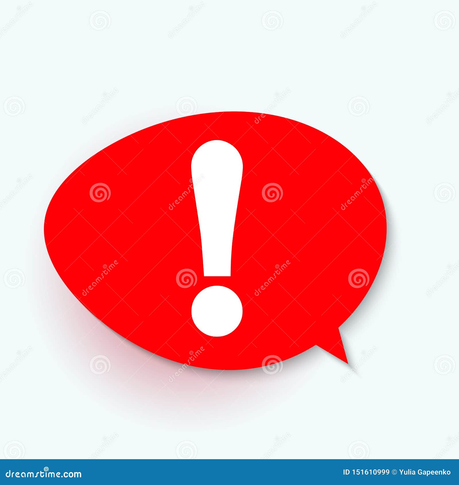 Red Attention Sign in Speech Bubble. Exclamation Mark Icon Stock Vector ... Red Attention Sign in Speech Bubble. Exclamation Mark Icon Stock Vector ...