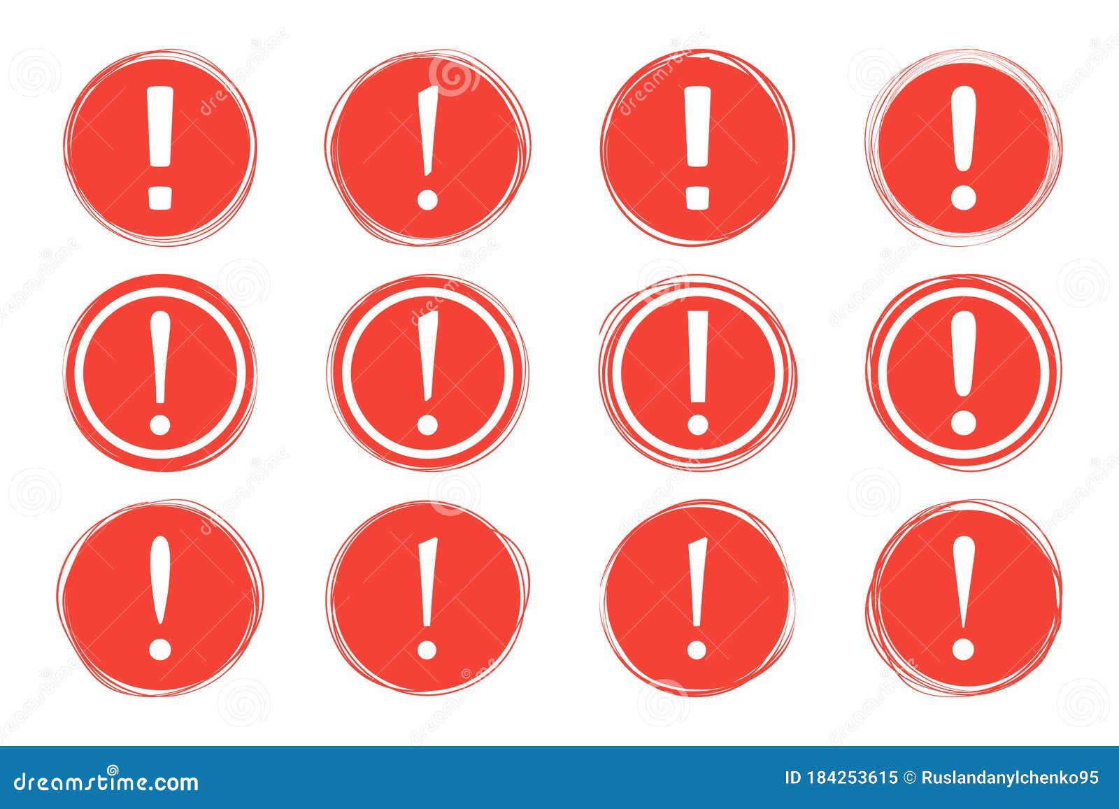 Red Attention Symbol. Danger Warning Attention Sign. Communication ...