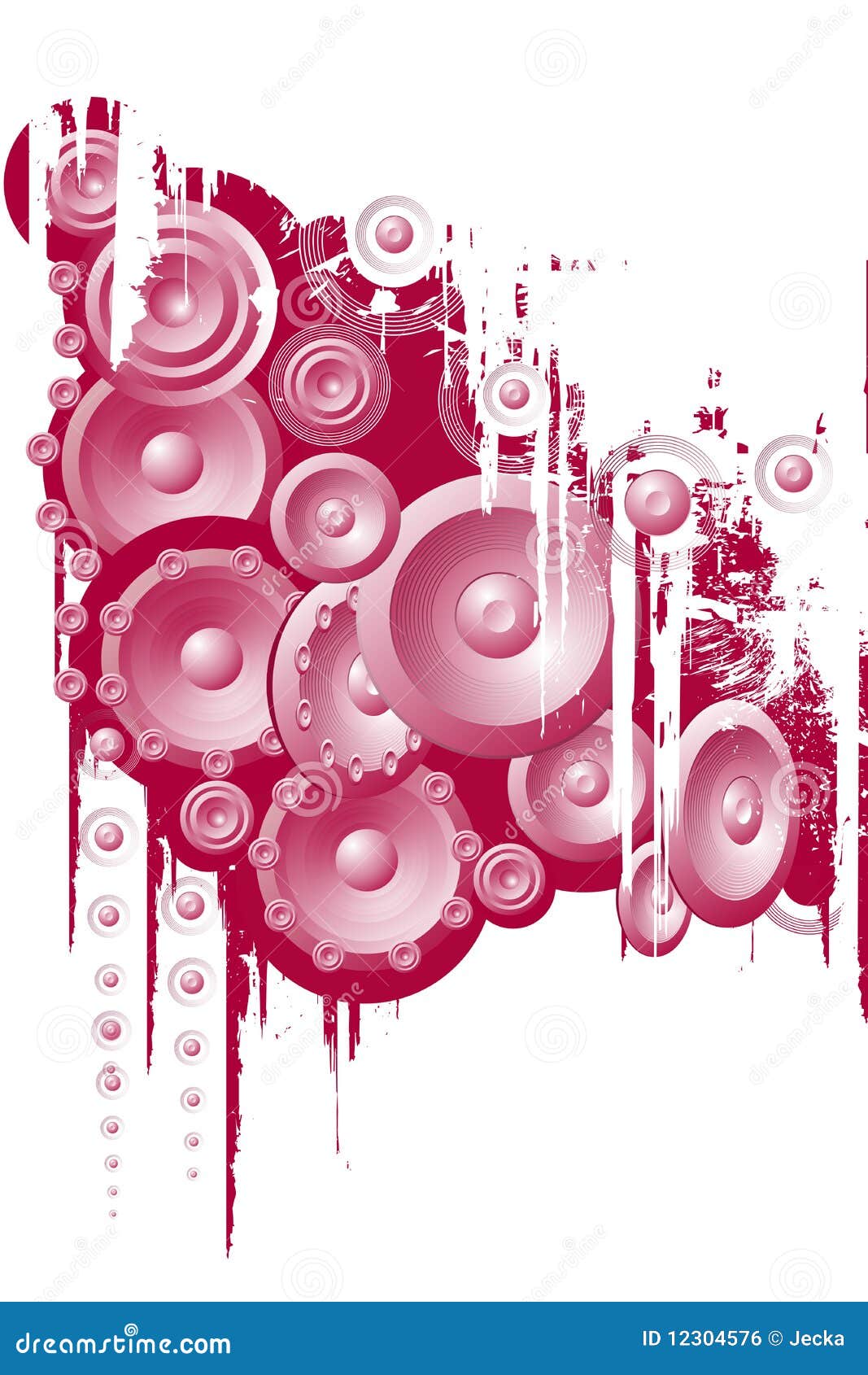 Red audio speakers stock vector. Illustration of illustrate - 12304576