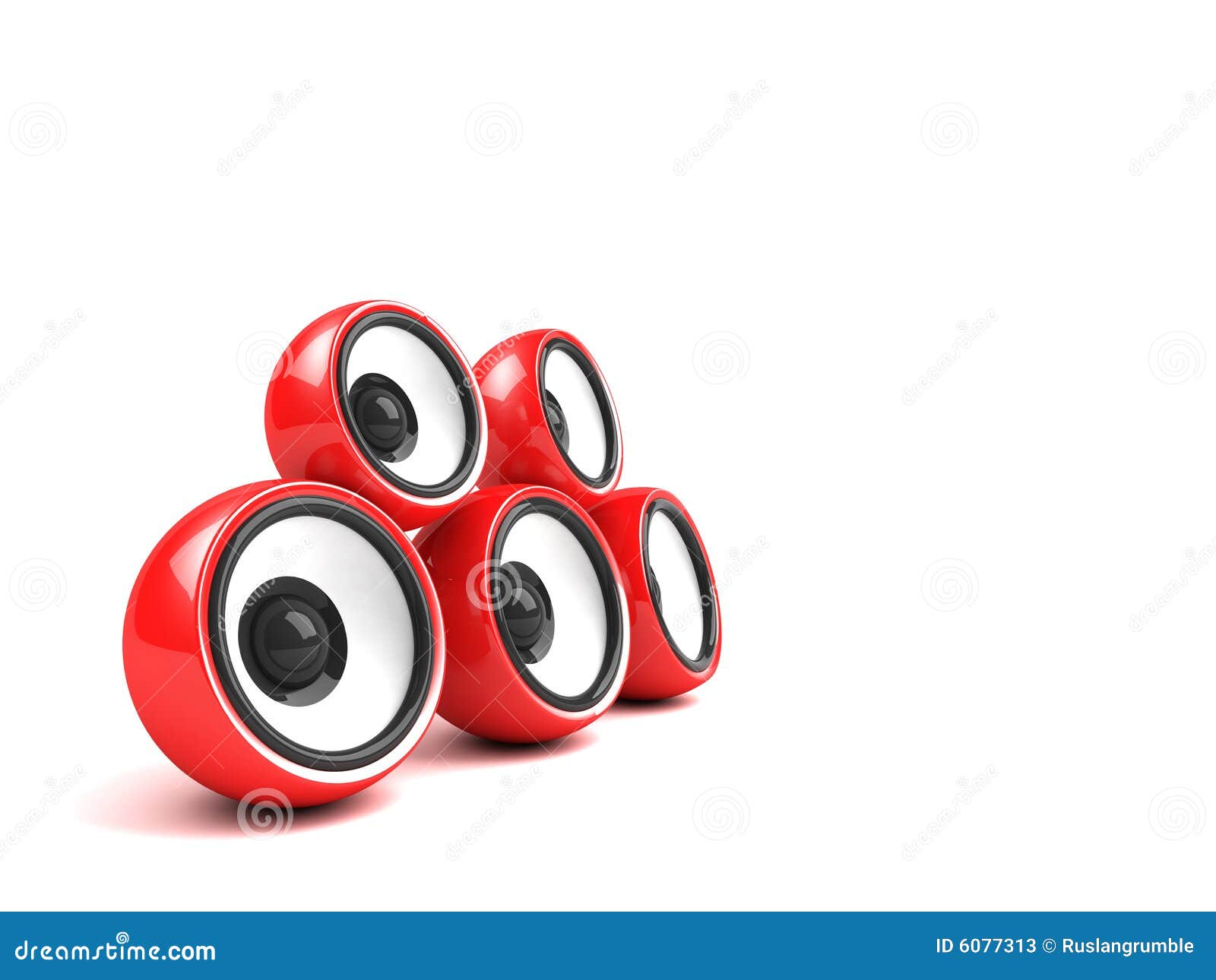 Red audio system stock illustration. Illustration of system - 6077313