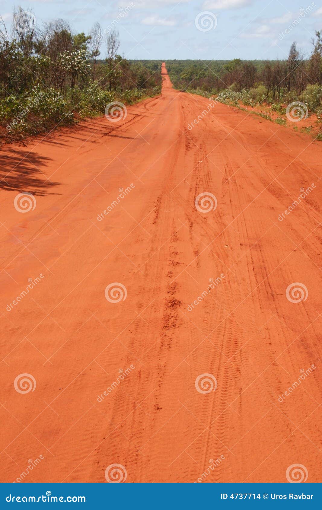 Red Australian road stock photo. Image of road, lonely - 4737714