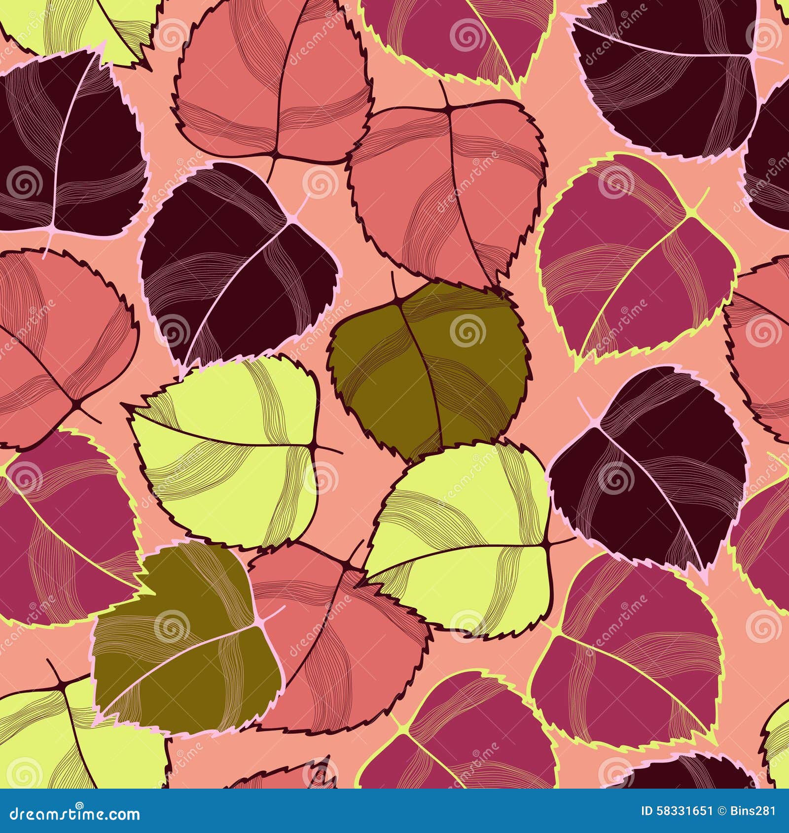 Red autumn stock vector. Illustration of textile, wrapping - 58331651