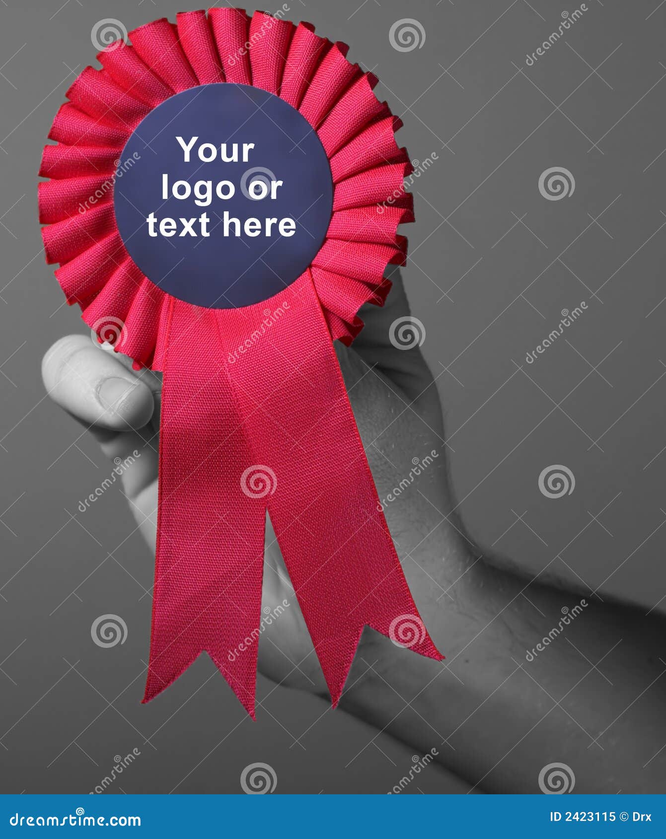 Red award ribbons badge stock image. Image of memorial - 2423115