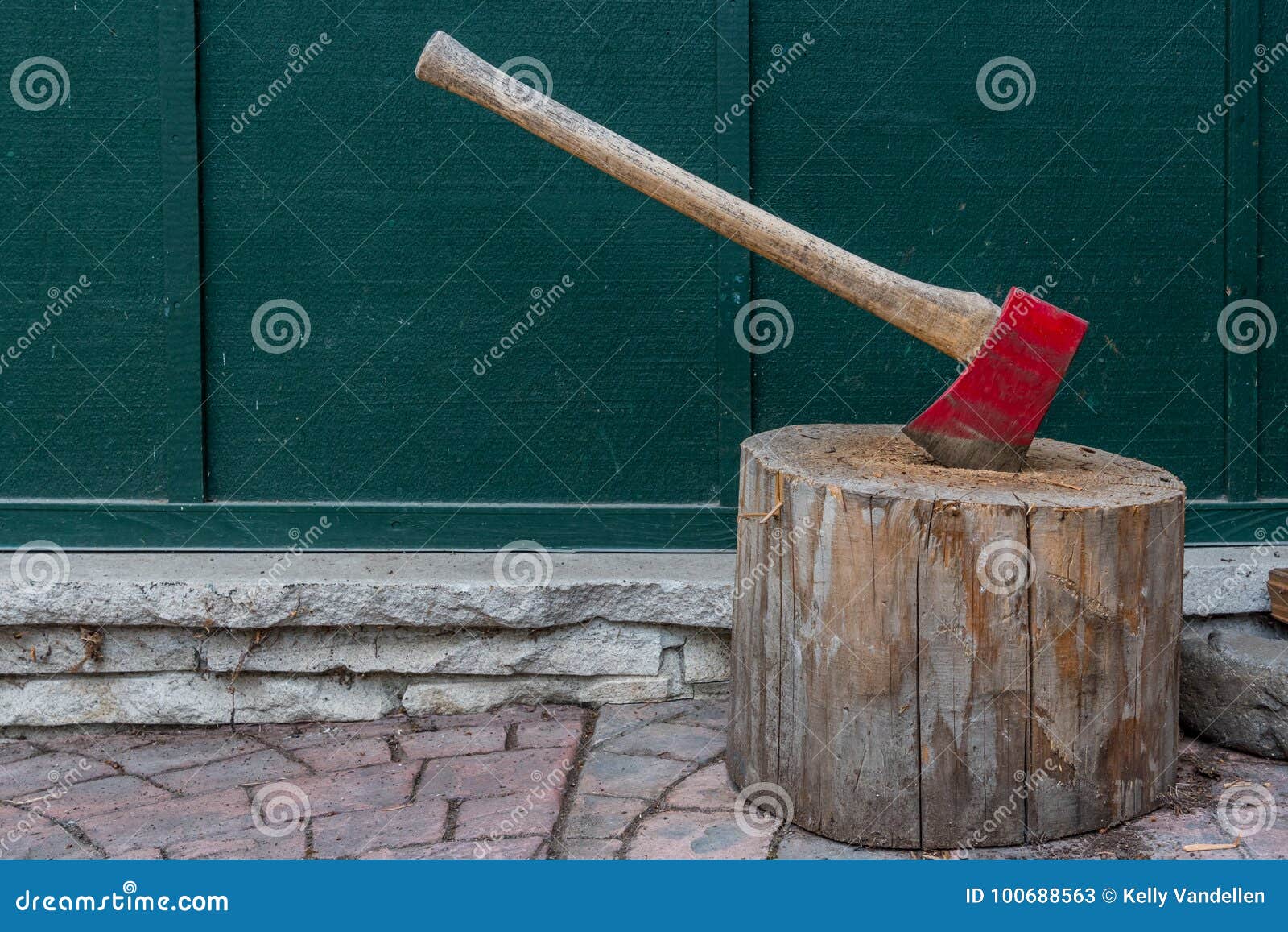 Red Axe and Copy Space stock image. Image of rustic - 100688563