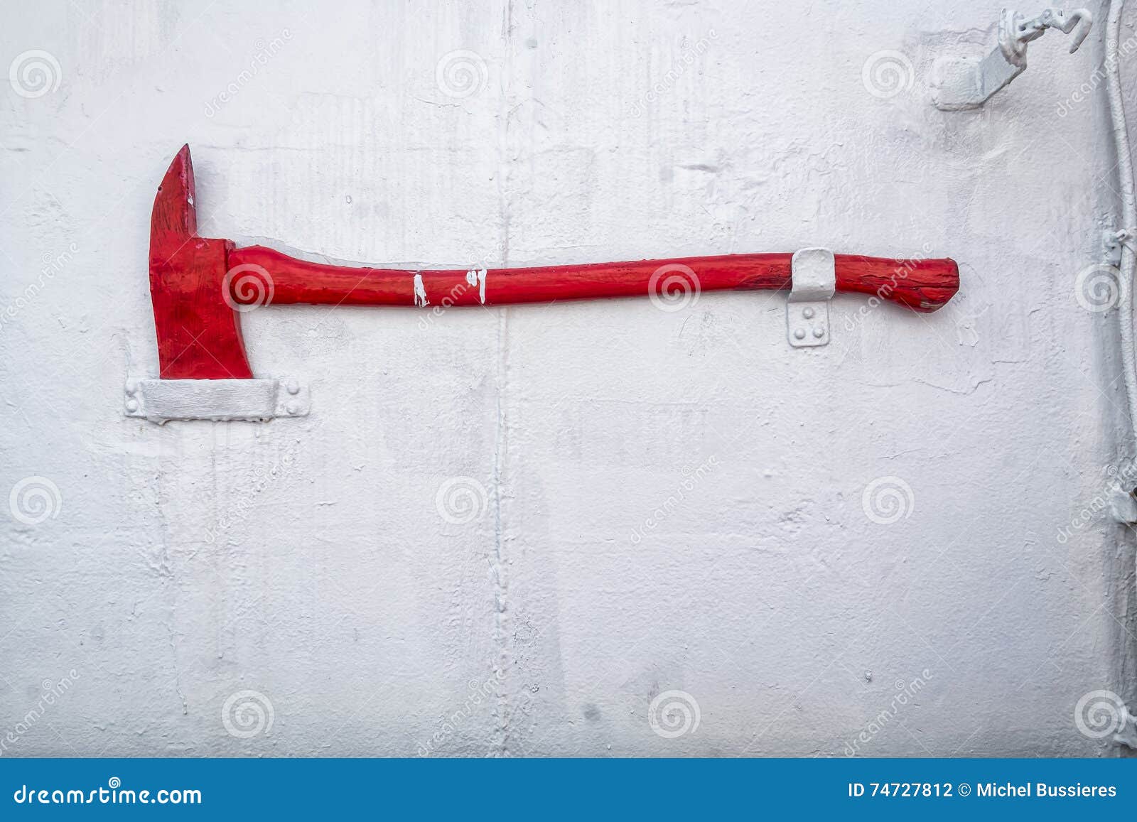 Red Axe on a Ferry Boat Wall Stock Photo - Image of hard, heavy: 74727812