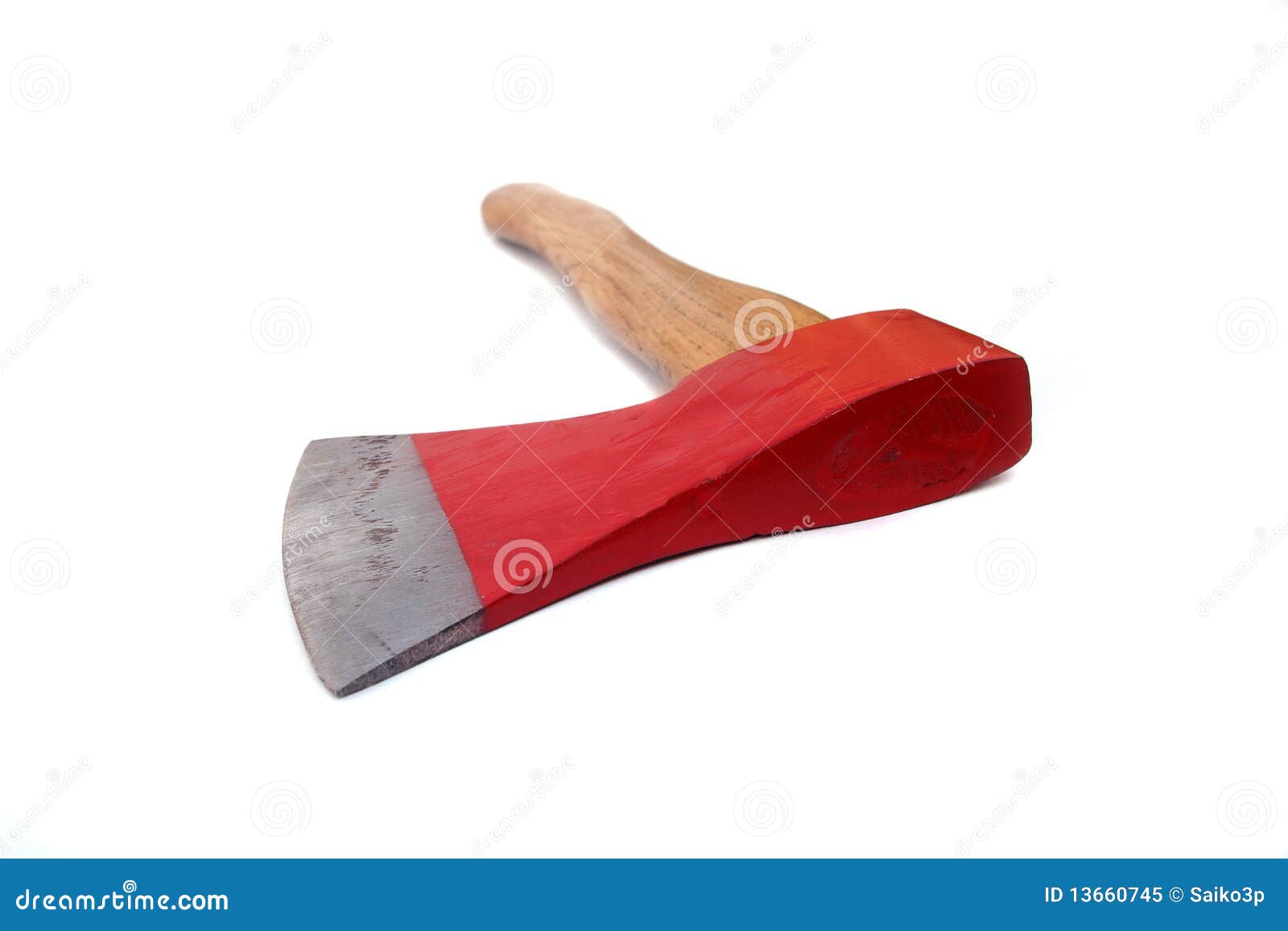 Red axe isolated stock image. Image of shaft, corrosion - 13660745