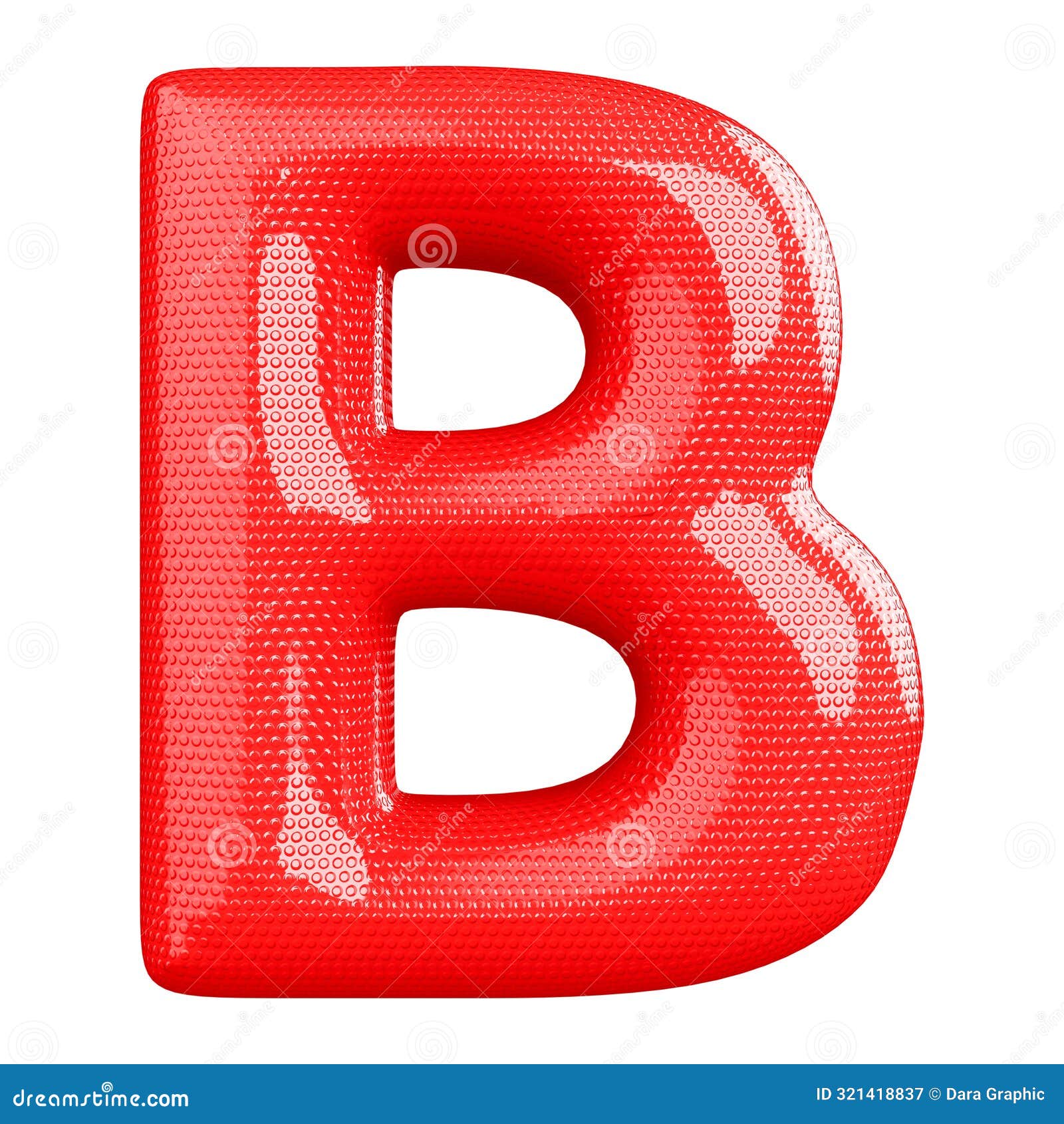Red B Font 3D RenderWith White Background Design Stock Image ...