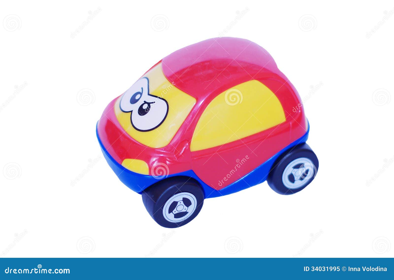 Red Baby Car on White Background Stock Image - Image of isolated ...