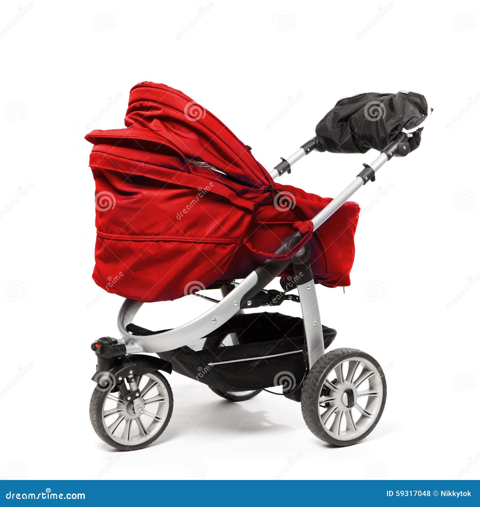 Red baby stroller on white stock photo. Image of born - 59317048