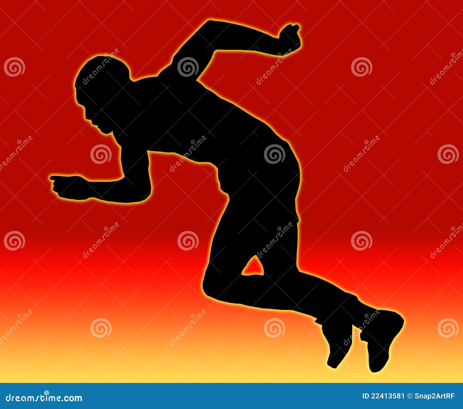 Red Back Male Sprinter stock illustration. Illustration of legs - 22413581