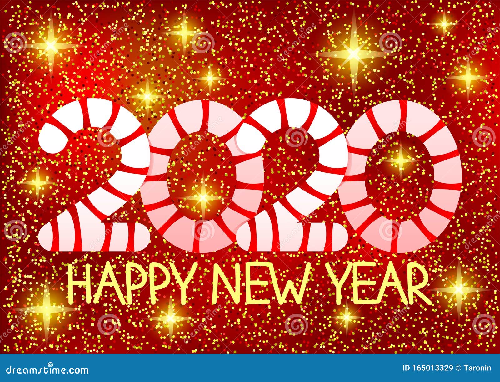 2020 Happy New Year Greetings. Stock Vector - Illustration of stars ...