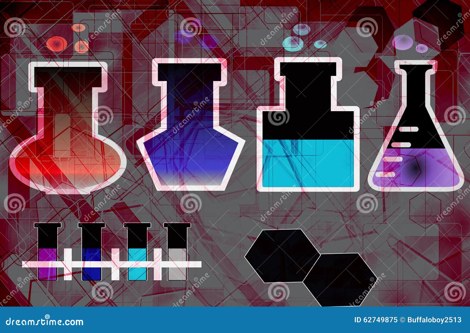 Red background stock illustration. Illustration of science - 62749875