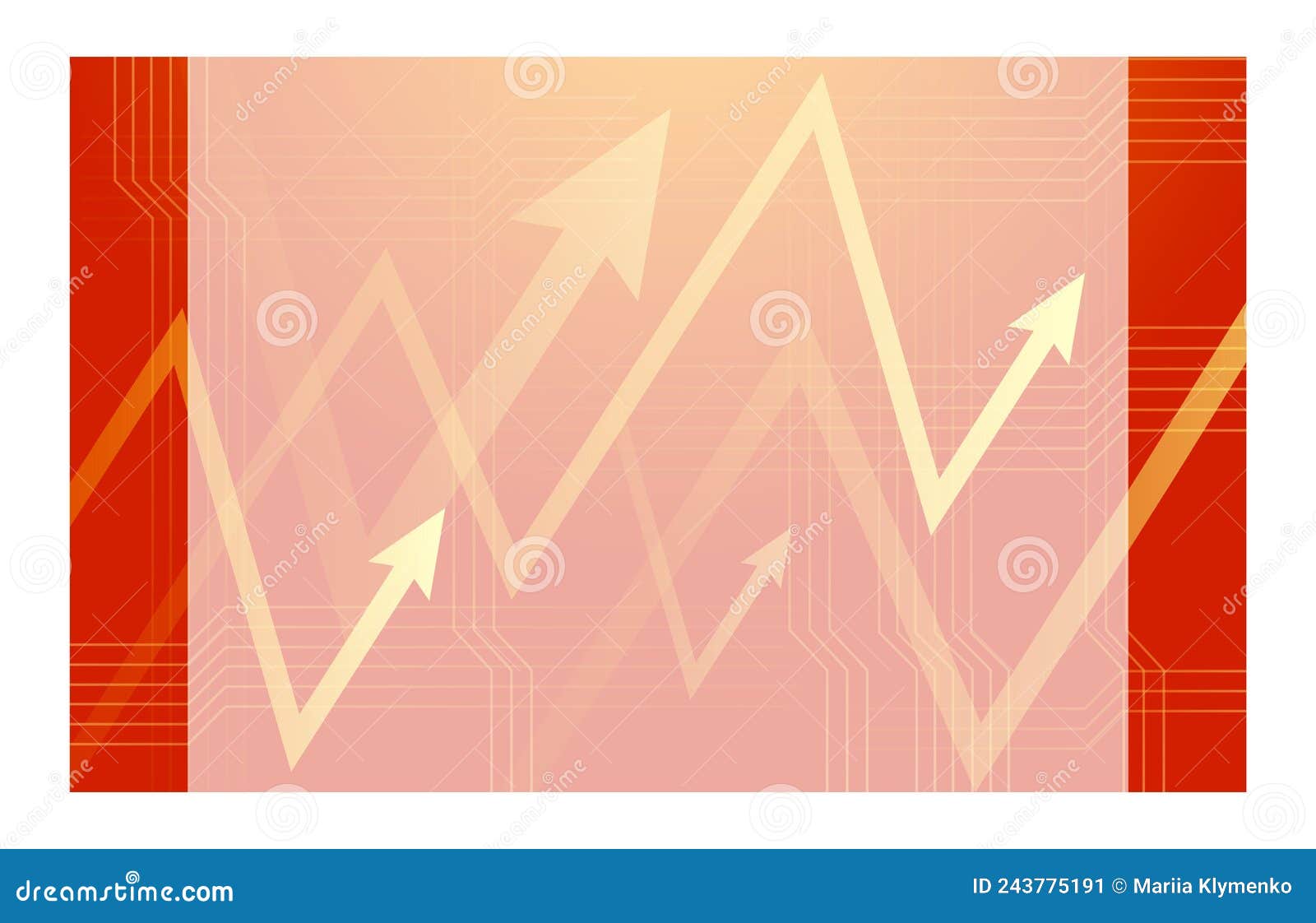 Red Background with Arrows. Banner Showing Growth and Development Stock ...