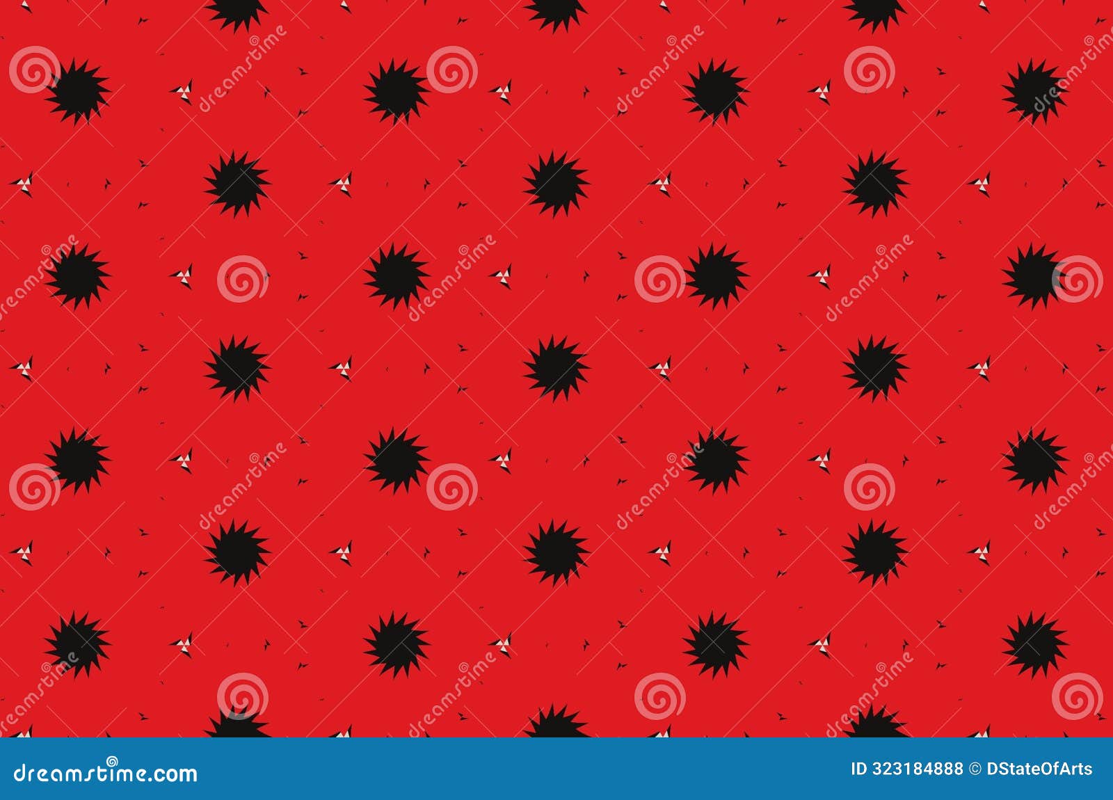 A Red Background with Black Dots that Look Like Fire Stock Illustration ...