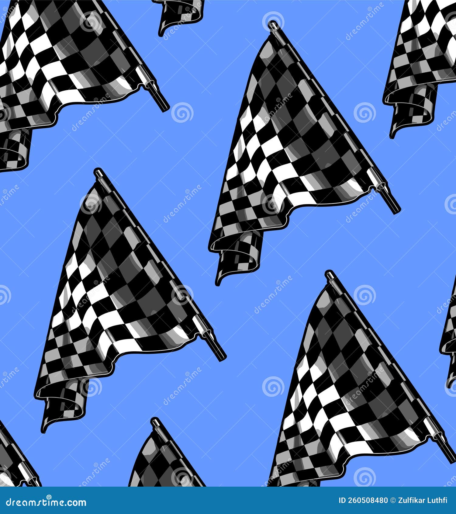 Checkered flag pattern stock vector. Illustration of person - 260508480