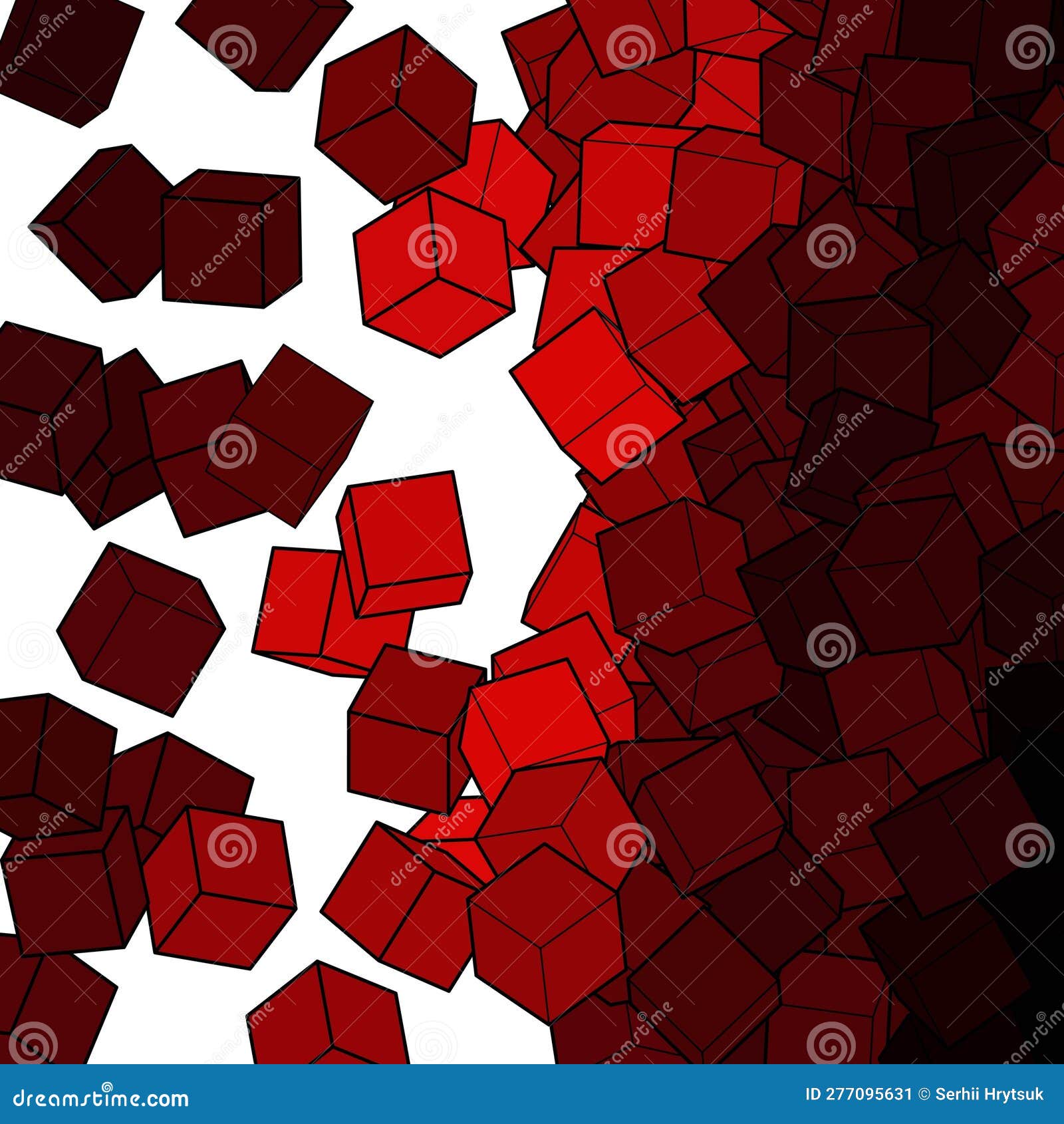 Red Background from Cubes. Background Template. Eps 10 Stock ...