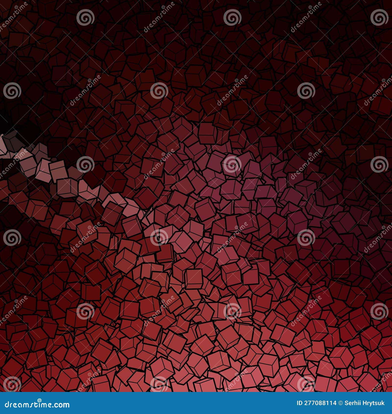 Red Cubes Template.Cube Background.3D Cubes Illustration ...