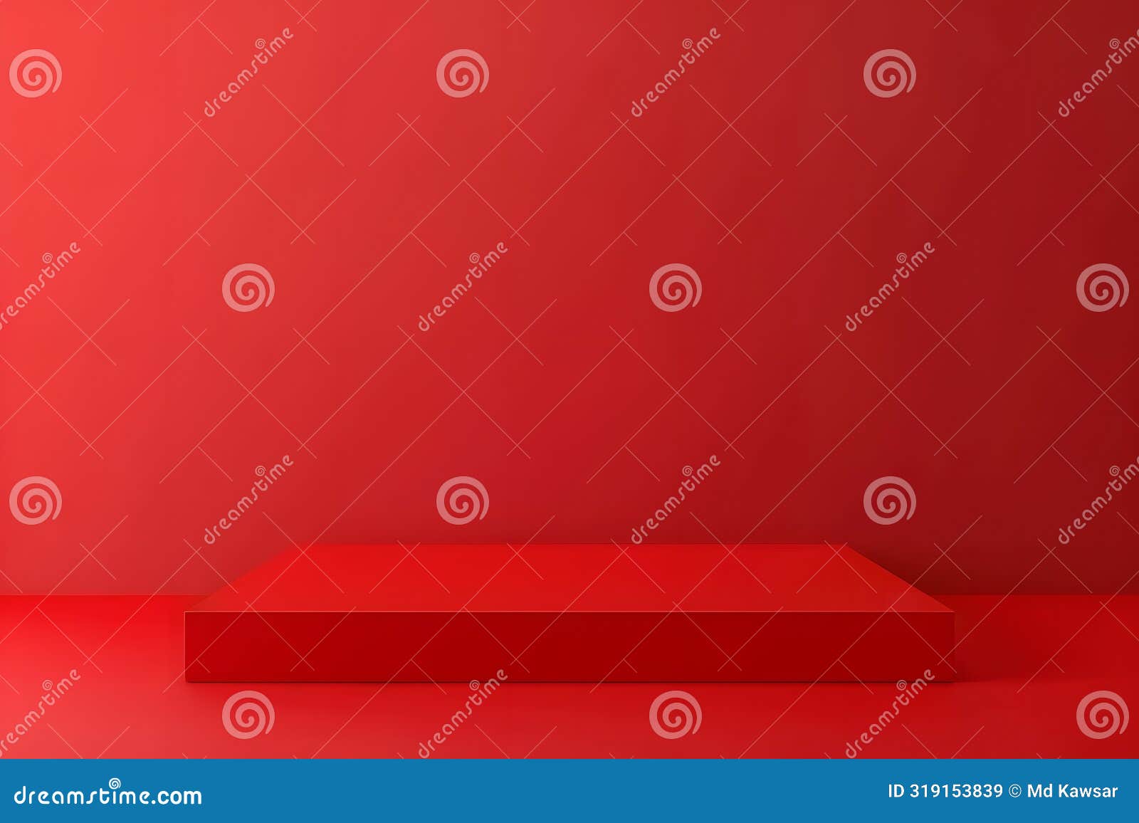 Red Platform on Red Background for Product Display - AI Generated Stock ...