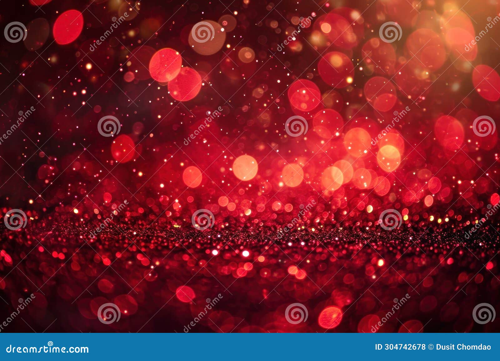 Red Background with Falling Glitter Particles Beautiful Festive ...