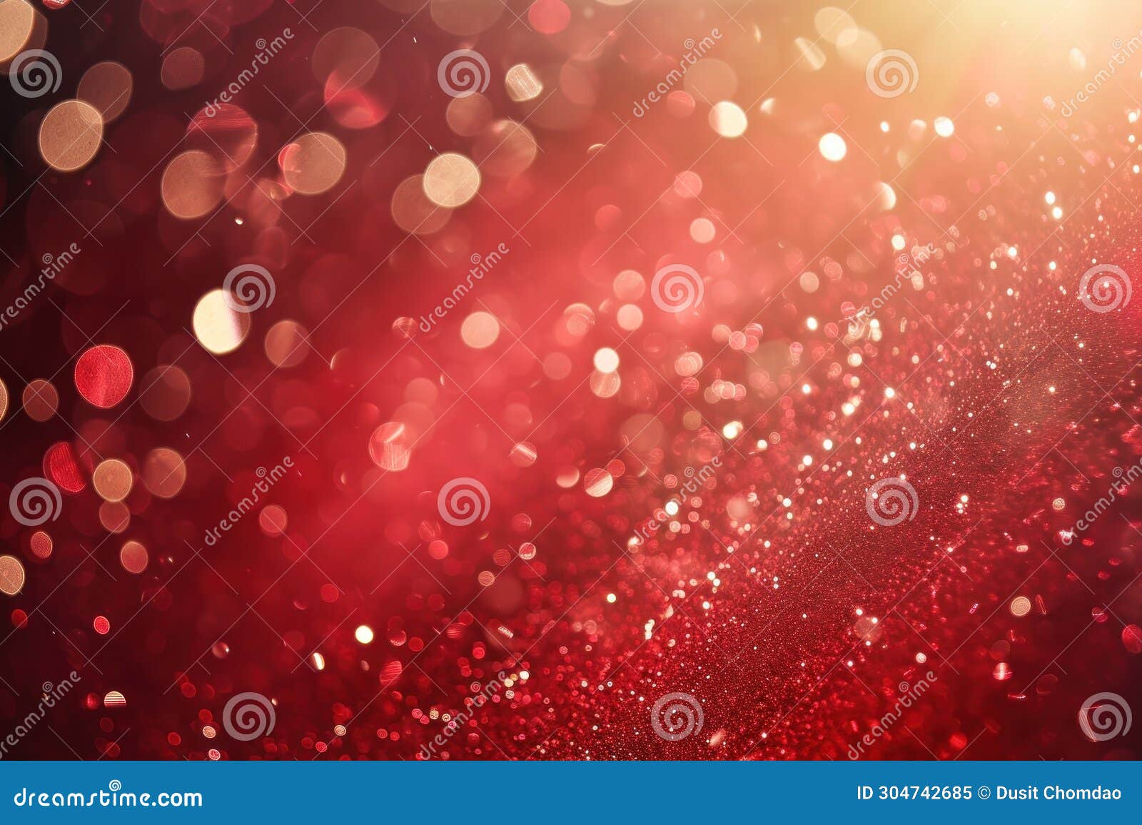 Red Background with Falling Glitter Particles Beautiful Festive ...