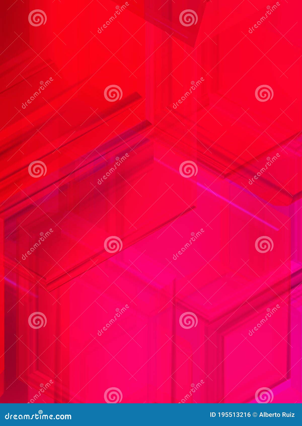 Red Background with Geometric Shapes Stock Illustration - Illustration ...