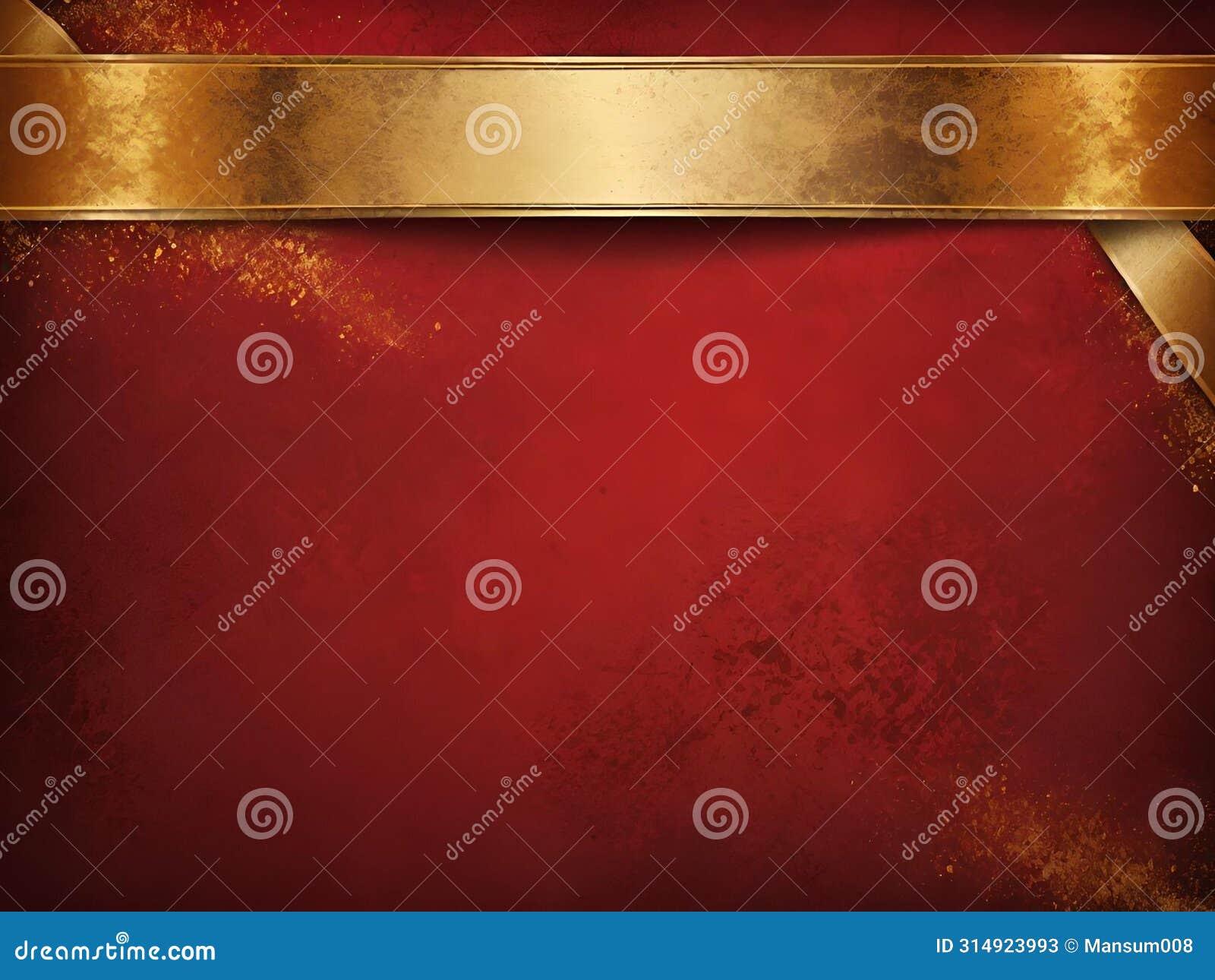 Red Background with Gold Ribbon Stock Illustration - Illustration of ...