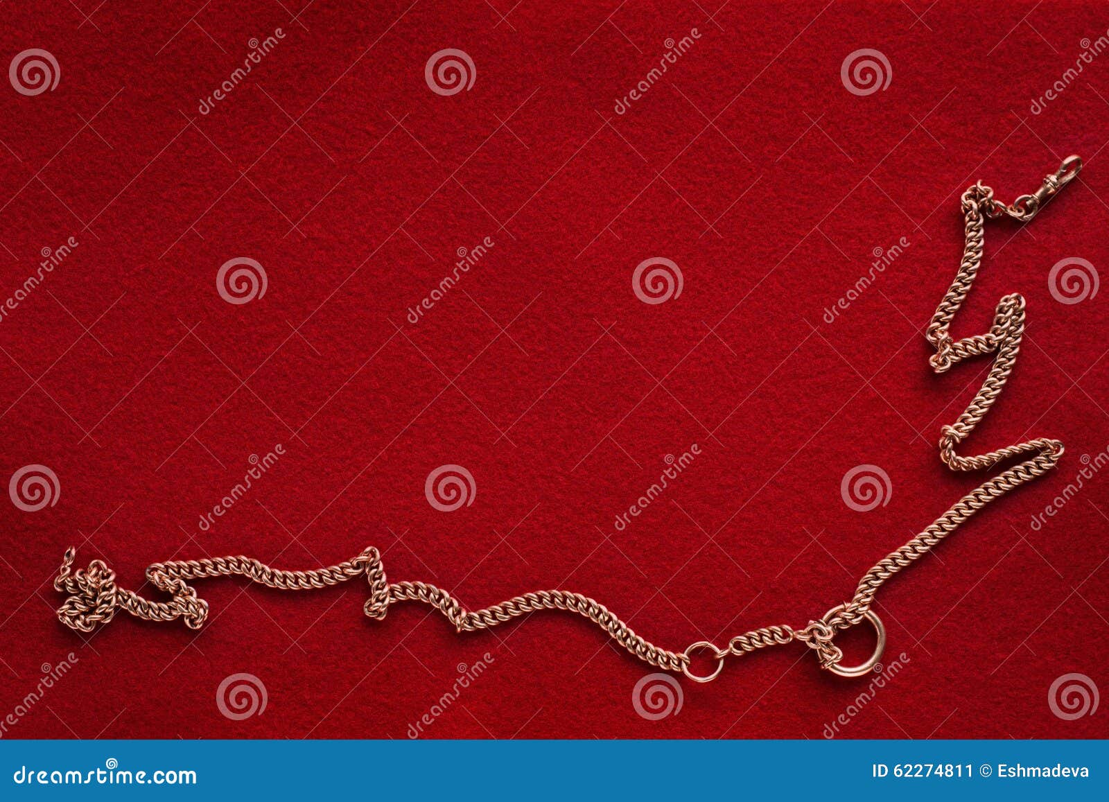 Red Background with Golden Chain Stock Image - Image of frame, abstract ...