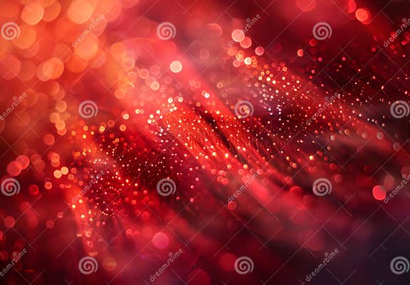 Abstract Red Bokeh Background with Soft Glow Stock Illustration ...