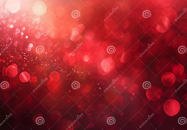 Abstract Red Bokeh Background with Soft Glow Stock Illustration ...