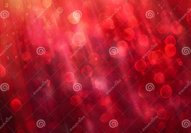 Abstract Red Bokeh Background with Soft Light Stock Illustration ...