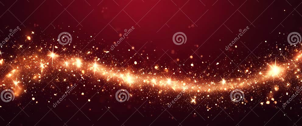 A Red Background with a Long Line of Glitter Stock Image - Image of ...