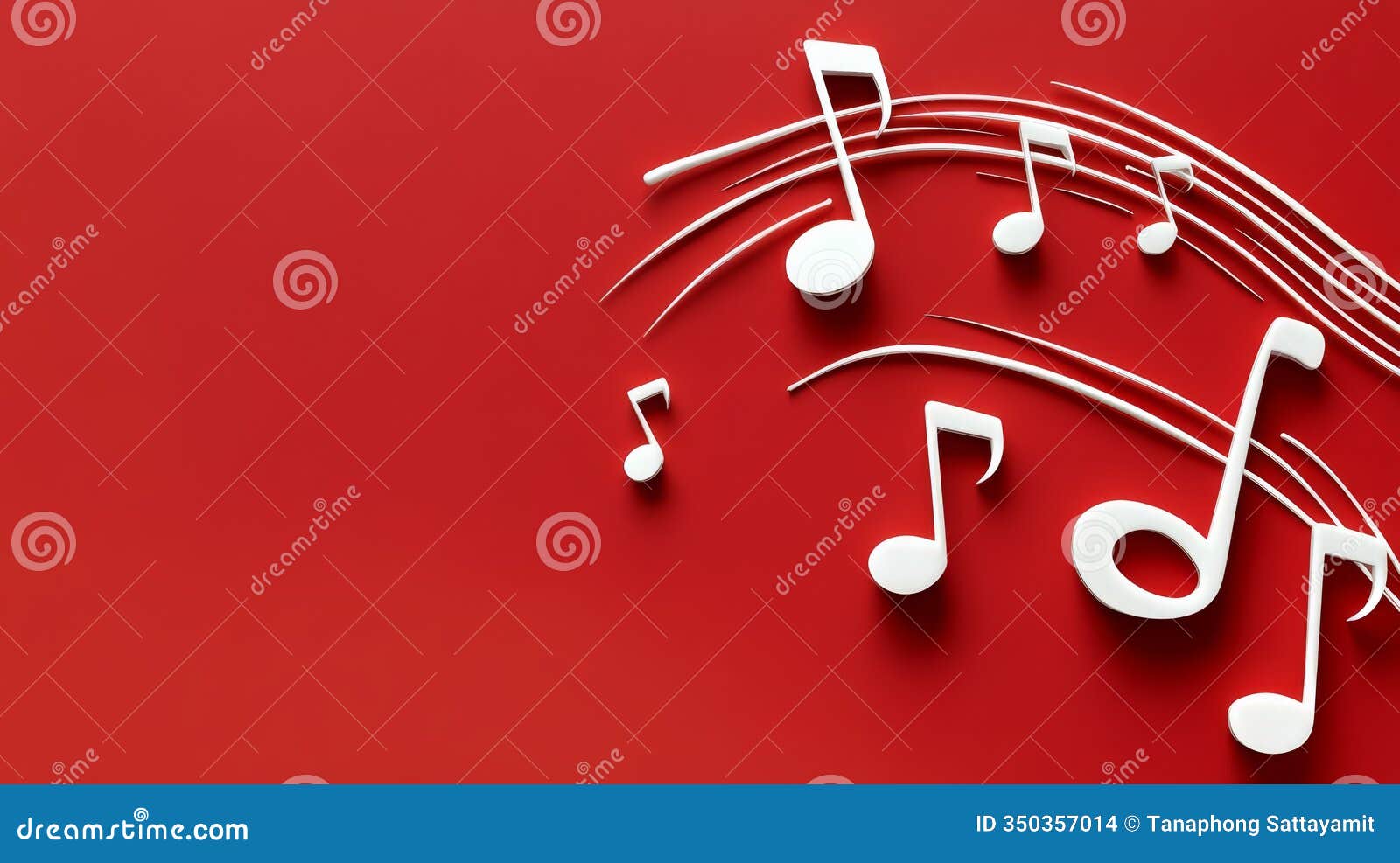 Red Background Music Notes Abstract Music Melody Rhythm Harmony Sound ...