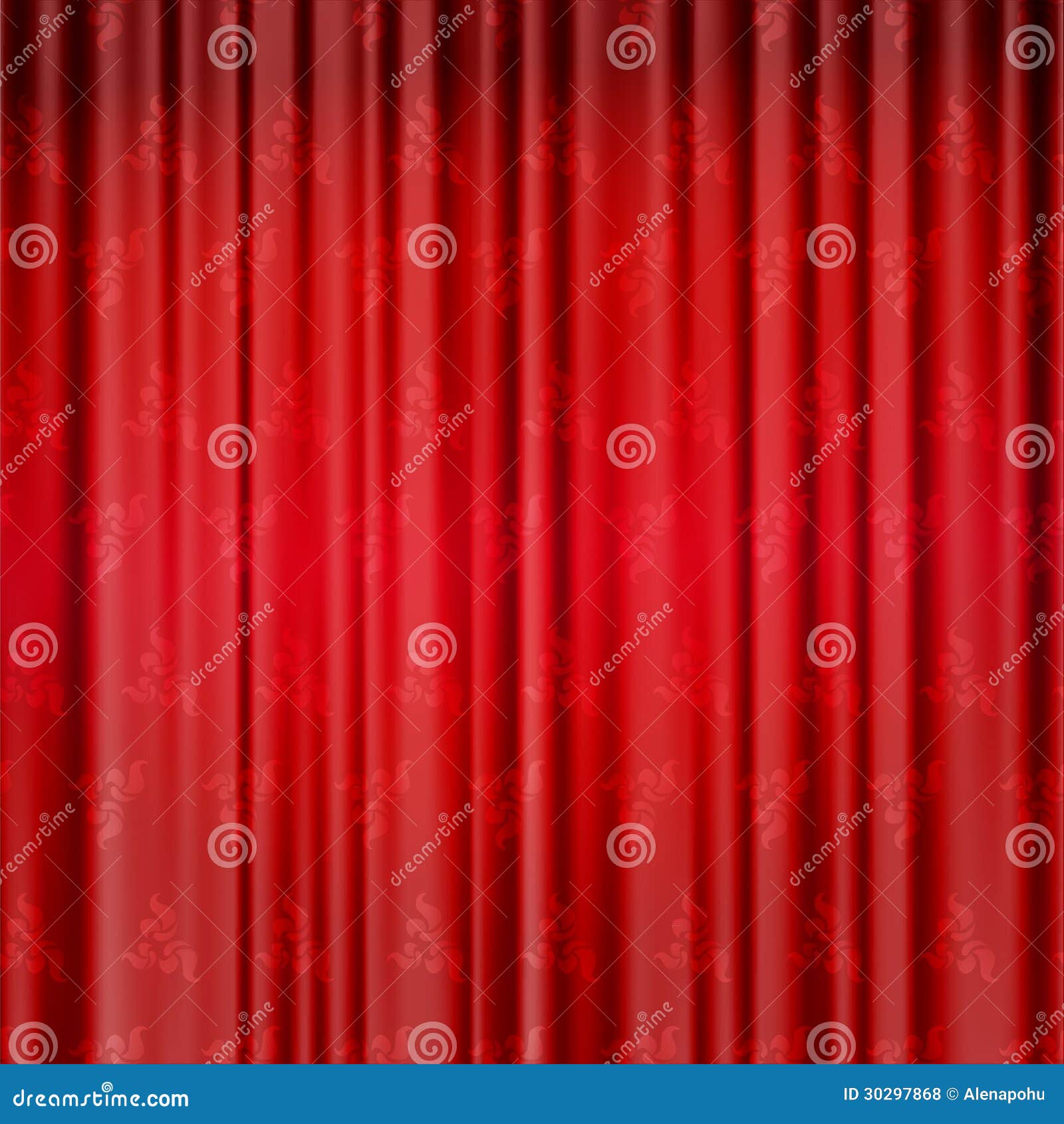 Red Background with Opera Curtains with Flowers Stock Vector ...