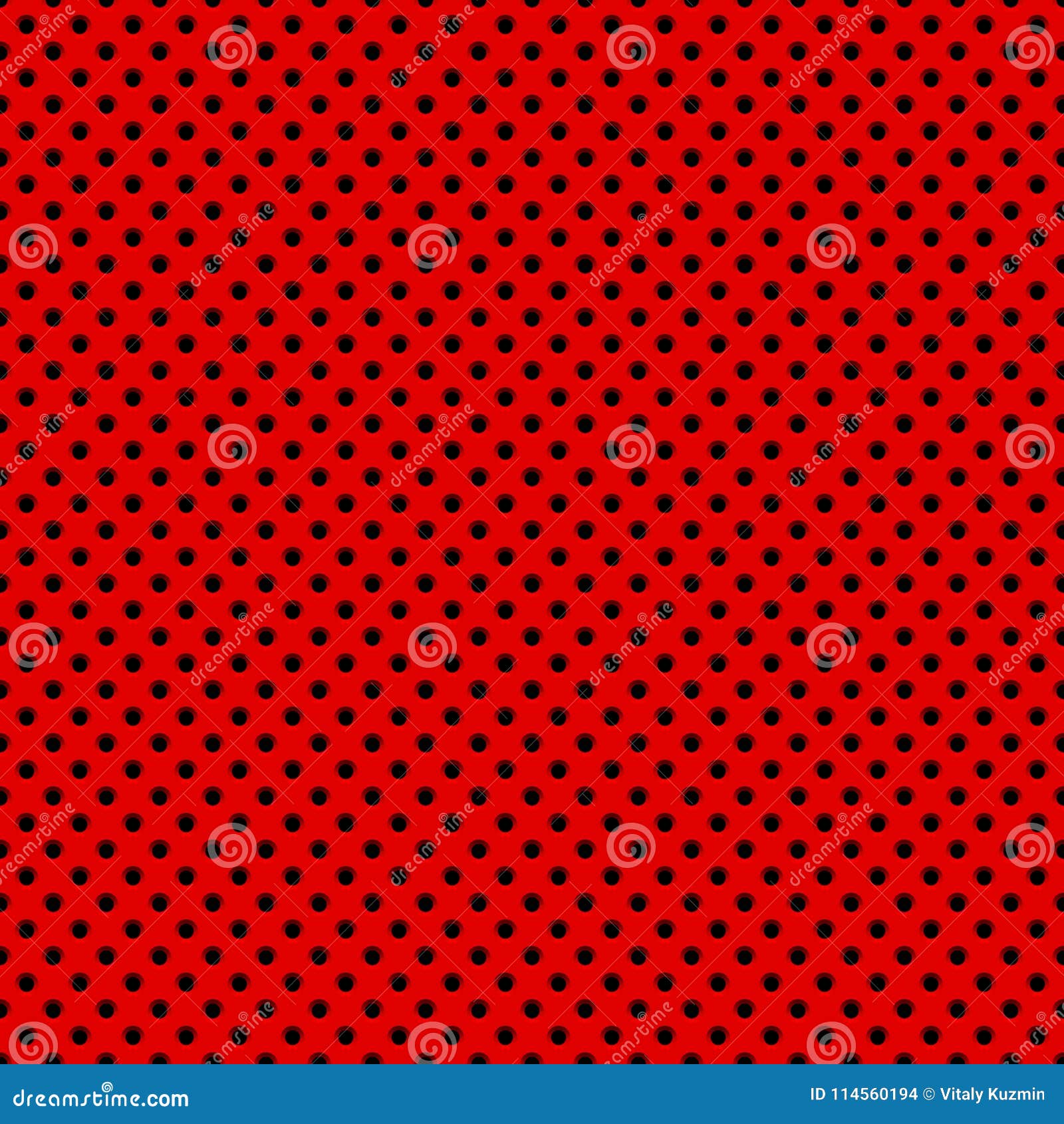 Red Background With Perforated Pattern Vector Illustration ...