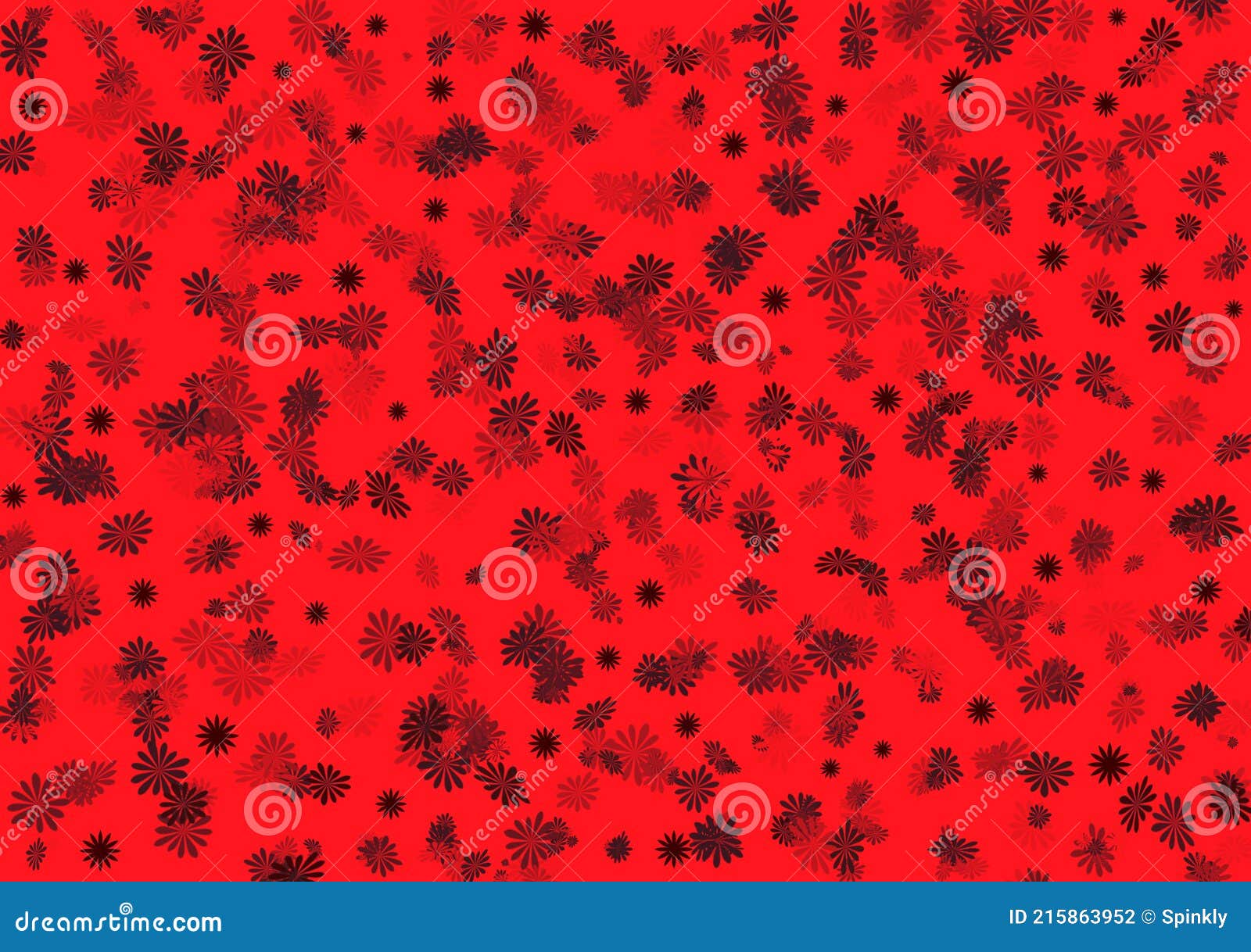 Red Background with Random Leaves Pattern Design Stock Illustration ...