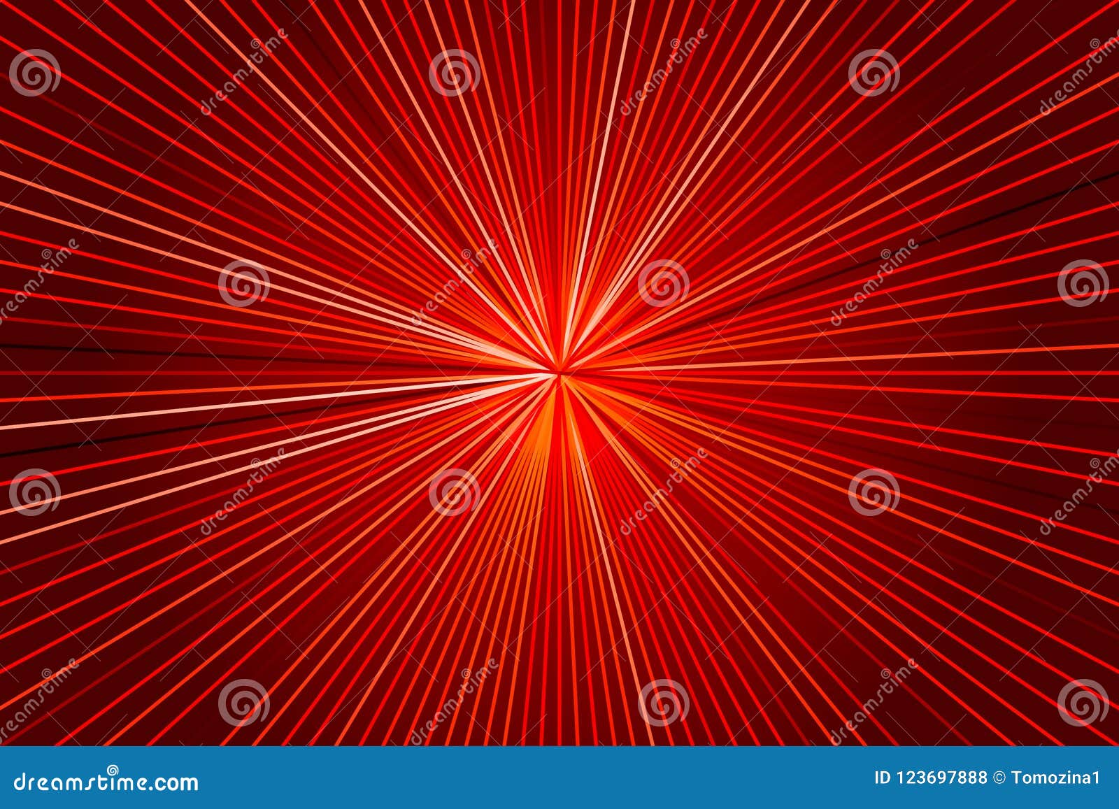 Red background with rays stock vector. Illustration of burning - 123697888