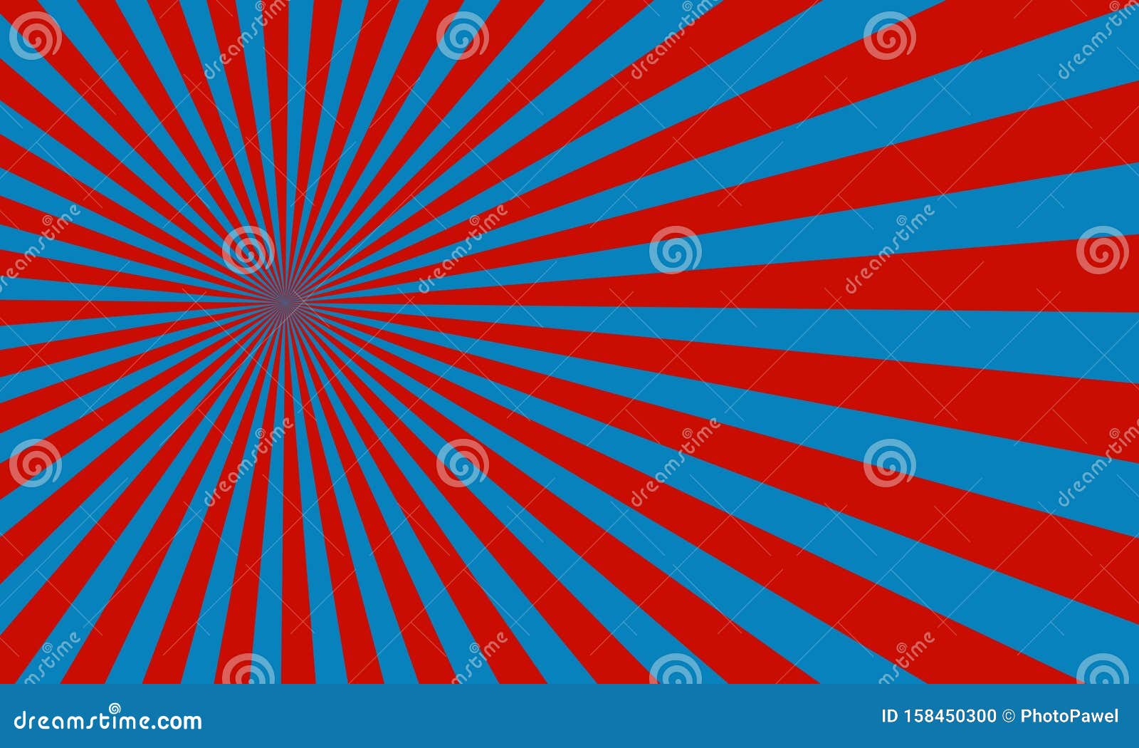 Red Background with Retro Rays. Color Abstract Ray Star Burst ...