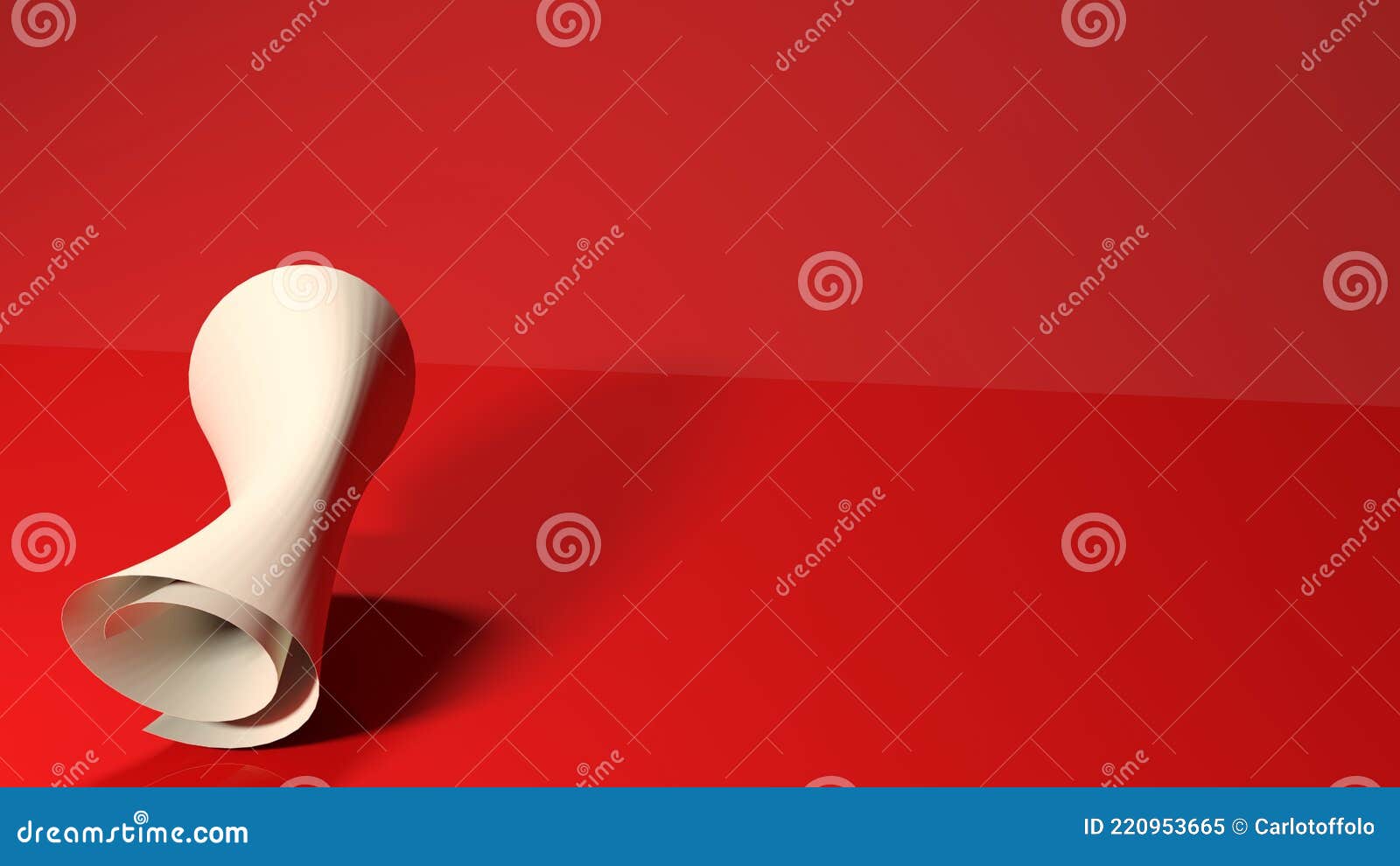 Red Background with a Rolled-up Parchment at the Left Side Stock ...