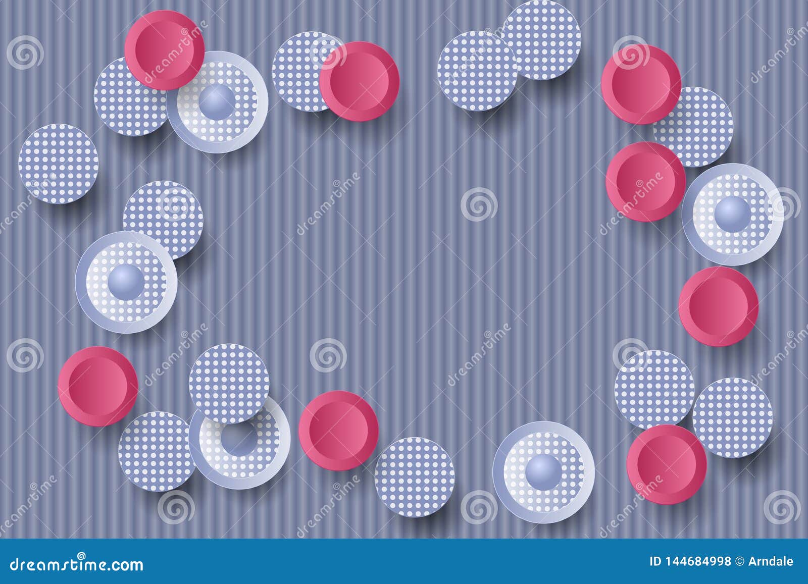 Red Background with Round Decorated Shapes Stock Vector - Illustration ...