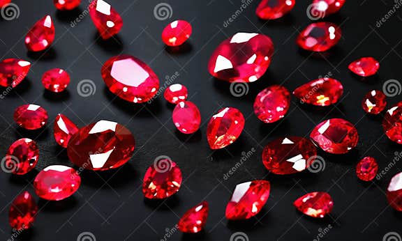 Red Background. Ruby Texture on Black Background Isolated Stock ...