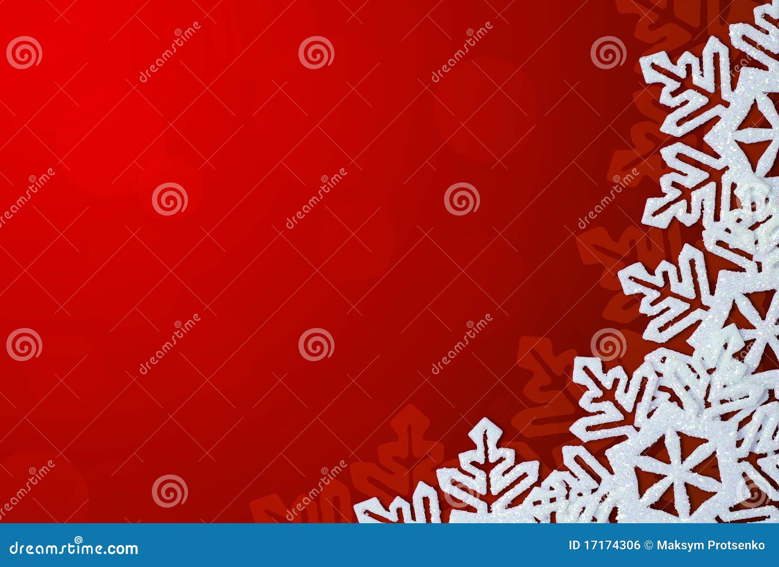 Red Background with Snowflakes in Border Stock Illustration ...