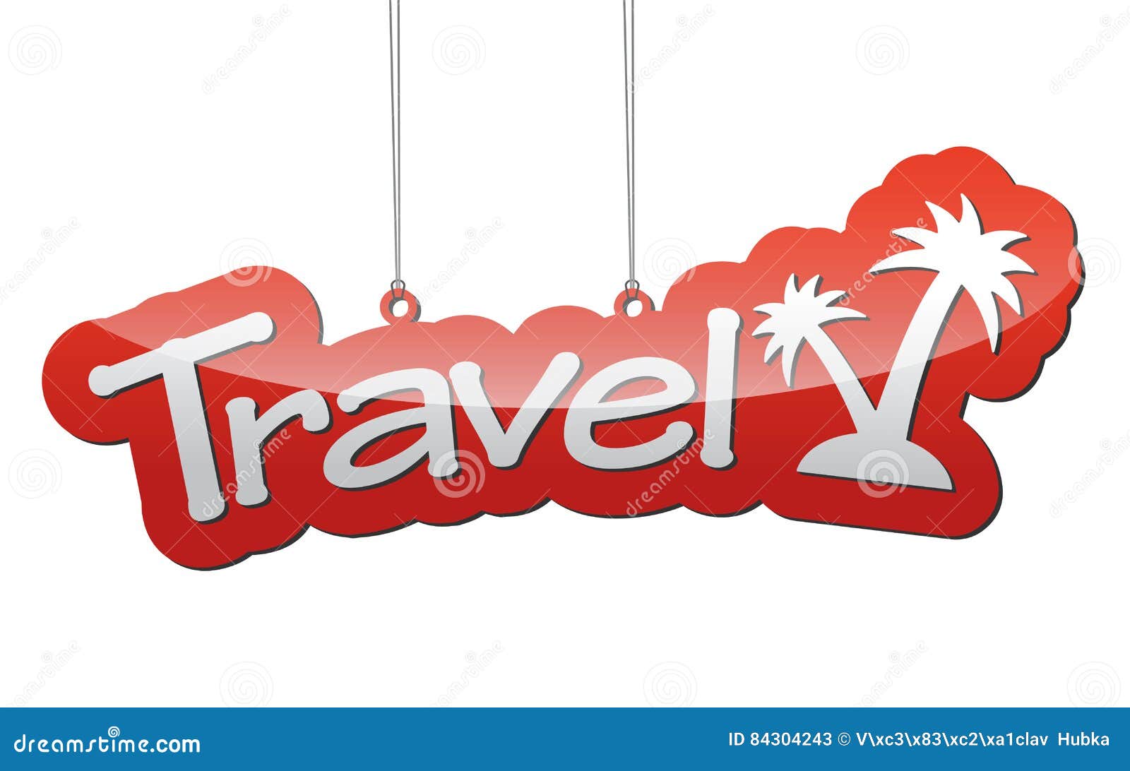Red Background Travel with Icon Travel Stock Vector - Illustration of ...