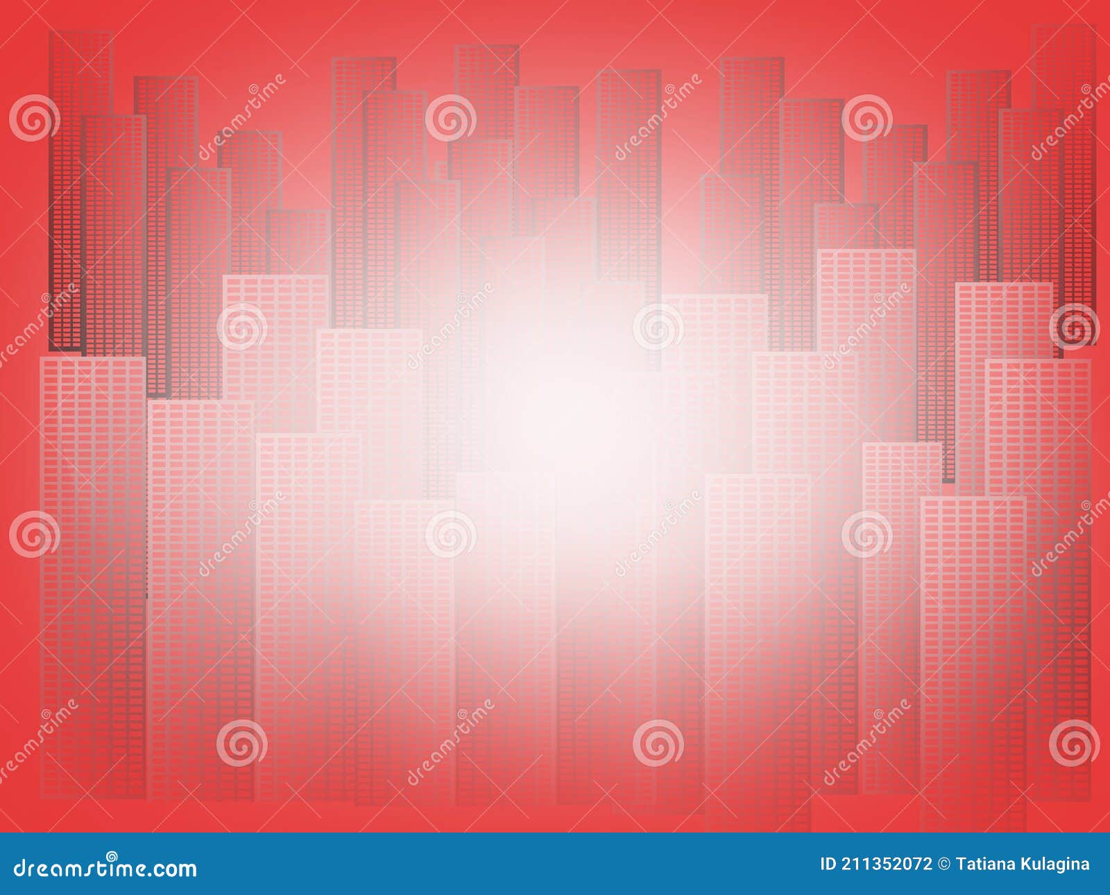New Buildings on a Red Background. Stock Illustration - Illustration of ...