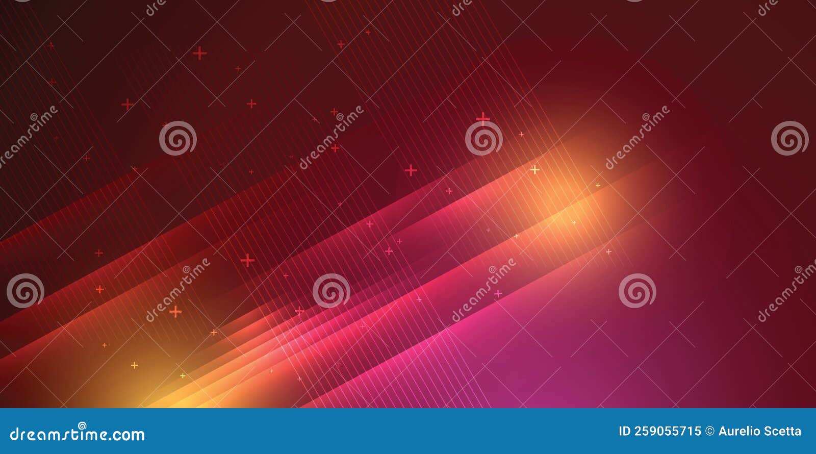 Red Background in Vector Illustration with Glow and Lights Stock Vector ...