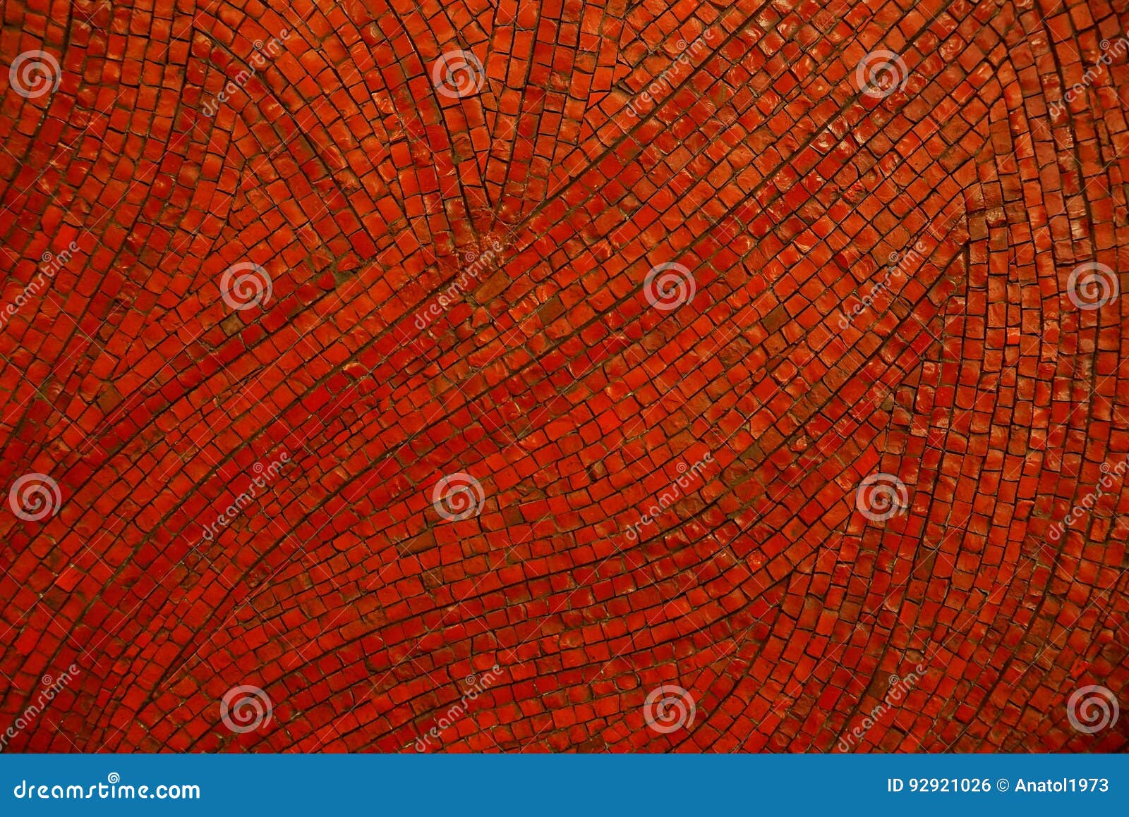 The Red Background of the Wall Covered with Fine Ceramics Stock Photo ...