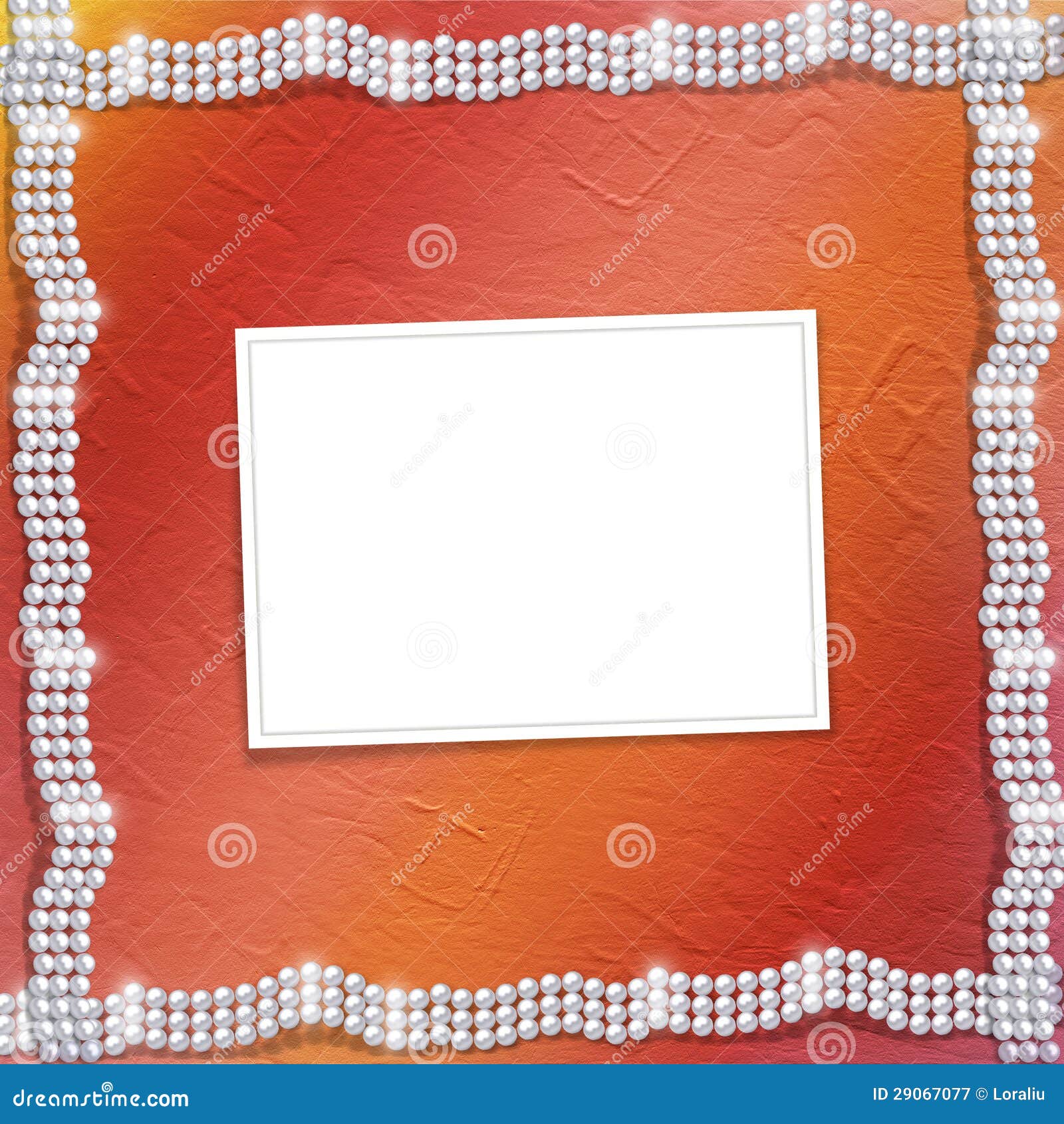 Red Background with White Beautiful Pearls Stock Illustration ...