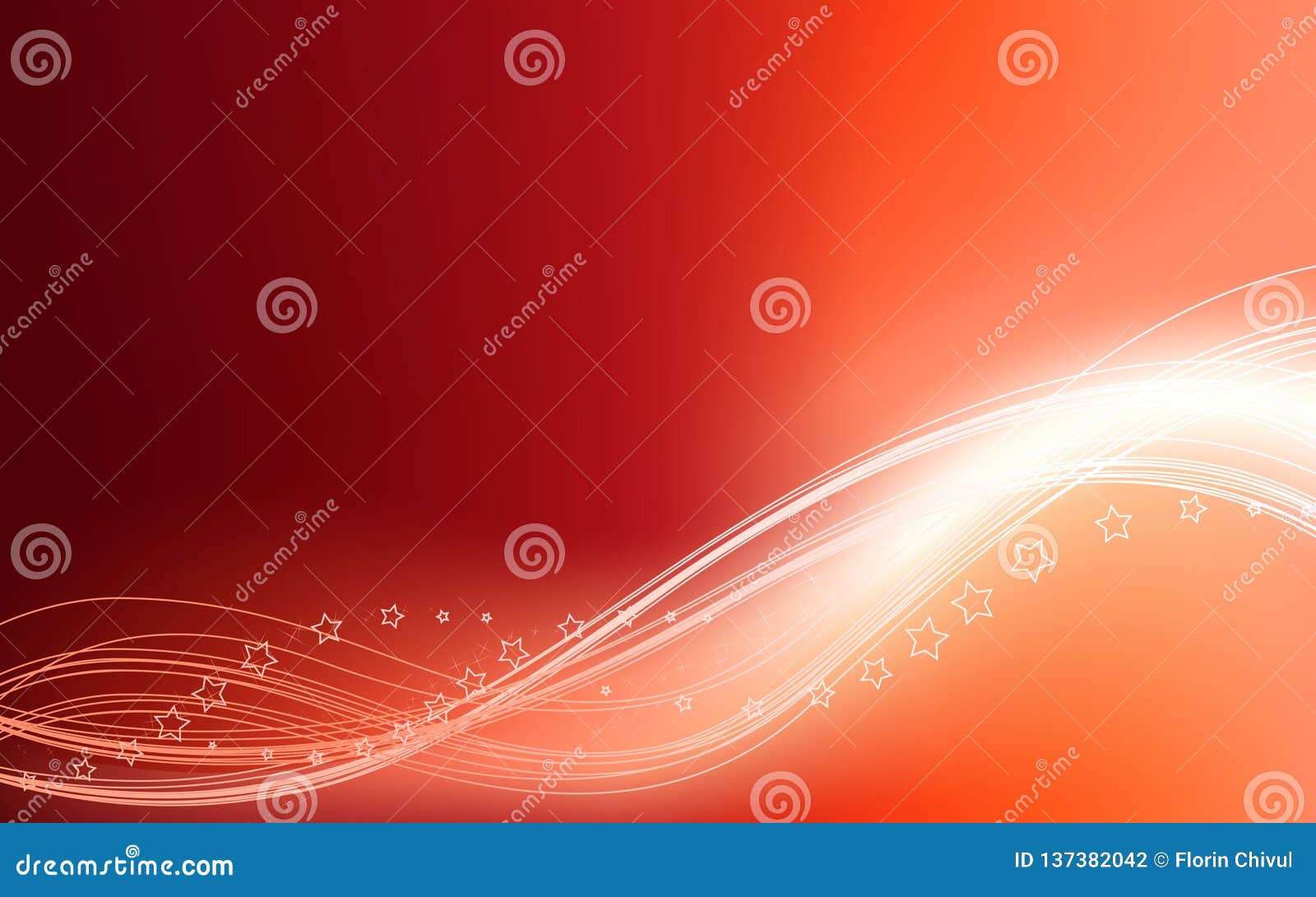 Red Background with White Curved Lines Stock Illustration ...